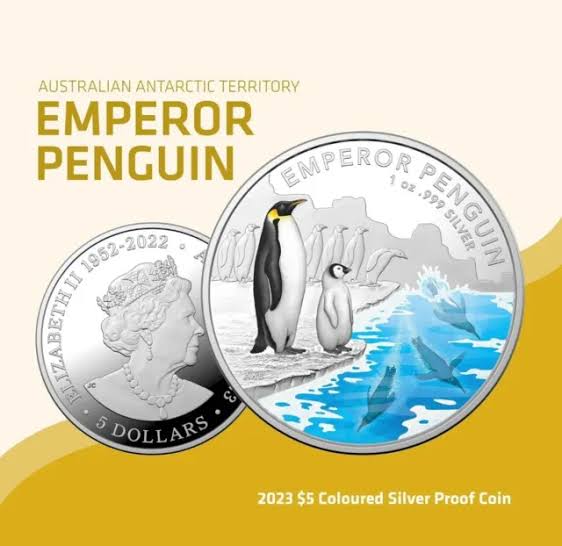 2023 Emperor Penguin $5 Coloured Silver Proof Coin – GrabCoins